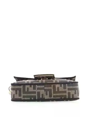 Fendi Zucca Canvas Baguette Nm Mini Crossbody Bag - Brown