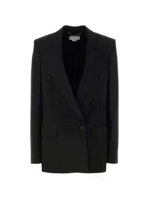 Stella McCartney Double-breasted Oversized Blazer - Black