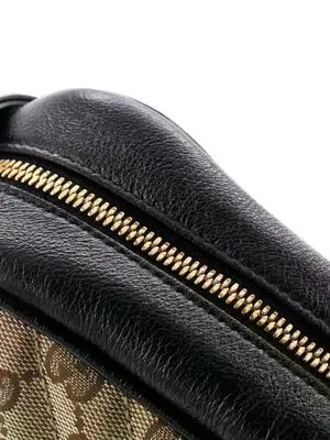 Gucci Gg Marmont Shoulder Bag In Quilted Gg Canvas With Leather