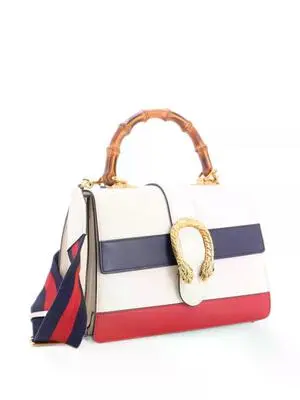 Gucci Dionysus Bamboo Top Handle Bag Colorblock Leather Medium Satchel - Multicolour