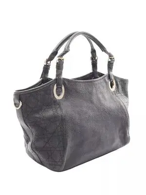 Dior 2000-2026 Leather Cannage Tote Bag - Black