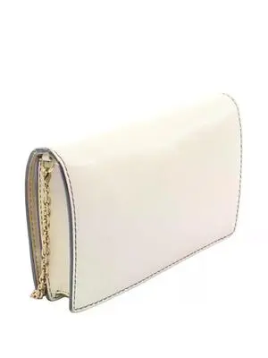 Dior 2000-2026 Calfskin Jadior Wallet On Chain Crossbody Bag - White