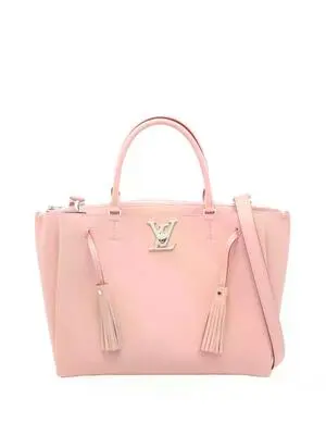 LOUIS VUITTON 2017 Leather Lockmeto Satchel - Pink