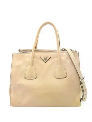 Prada 2010-2026 City Calf Double Zip Satchel - Neutrals