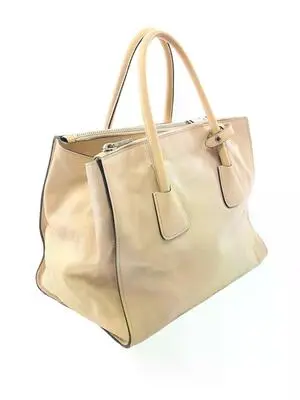 Prada 2010-2026 City Calf Double Zip Satchel - Neutrals