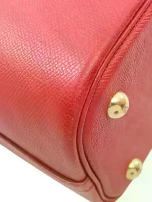 Hermès 1999 Courchevel Bolide 31 Satchel - Red