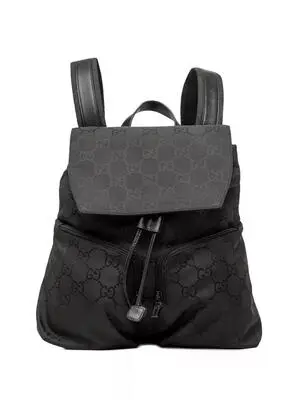 Gucci 2000-2015 Gg Nylon Backpack - Black