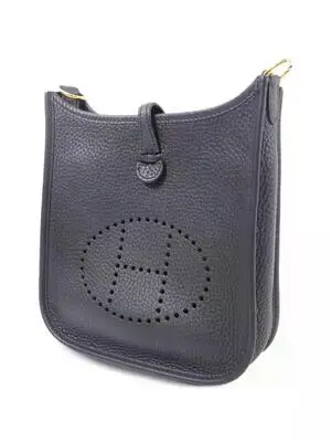 Hermès Tpm Evelyne Calfskin Shoulder Bag - Black