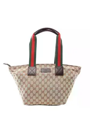 Gucci 2000-2015 Gg Canvas Web Tote Bag - Neutrals