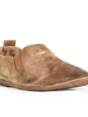 Marsèll Strasacco Hazelnut Calf Suede Slip-on Shoes - Brown