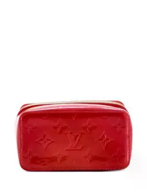 LOUIS VUITTON Boite A Bijoux Monogram Vernis Satchel - Red