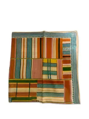 FRIENDLY HUNTING Geometric-print Scarf - Orange