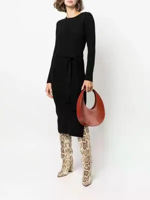 YVES SALOMON Ribbed-knit Midi Dress