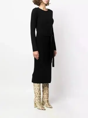 YVES SALOMON Ribbed-knit Midi Dress