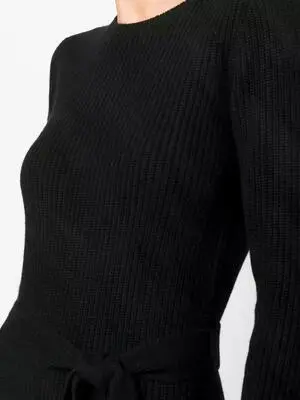 YVES SALOMON Ribbed-knit Midi Dress