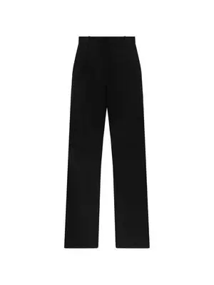 Balmain Pleated Wide-leg Trousers - Black