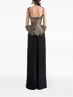 GEMY MAALOUF Pressed-crease Palazzo Pants