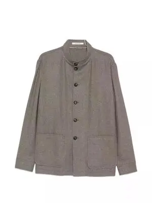 Tagliatore High-neck Patch-pocket Jacket - Grey