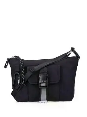 A.p.c. Buckle-fastening Shoulder Bag - Black