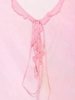 Roberto Cavalli 2000s Ruffled-collar T-shirt