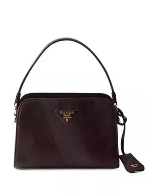 Prada Leather Mini Handbag - Brown