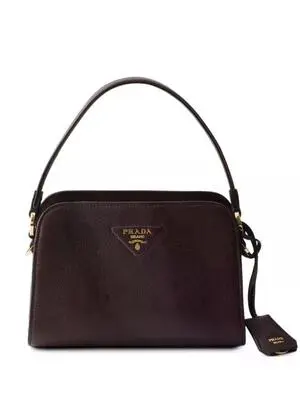 Prada Leather Mini Handbag - Brown