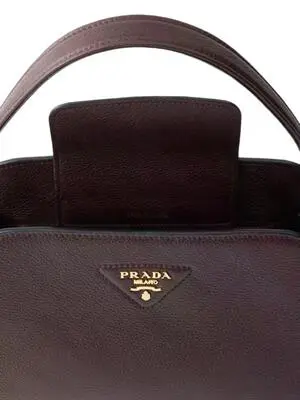 Prada Leather Mini Handbag - Brown
