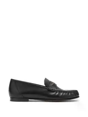 Chloé Logo-plaque Loafers - Black