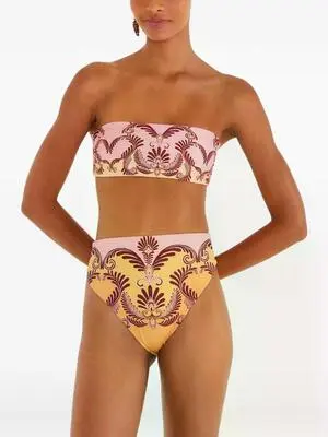 Farm Rio Arabesque-print Bikini - Yellow