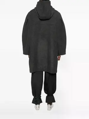 GANNI Hooded Toggle-fastening Coat