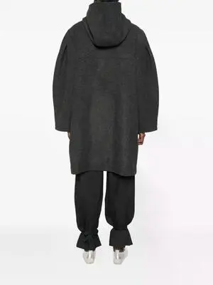 GANNI Hooded Toggle-fastening Coat