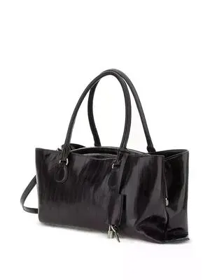 OSOI Shell Brot Lizard-effect Leather Shoulder Bag - Brown