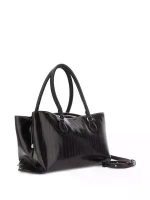 OSOI Shell Brot Lizard-effect Leather Shoulder Bag - Brown