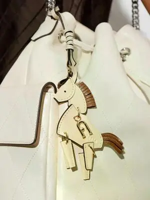 Furla Allegra Horse-shaped Keyring - Neutrals