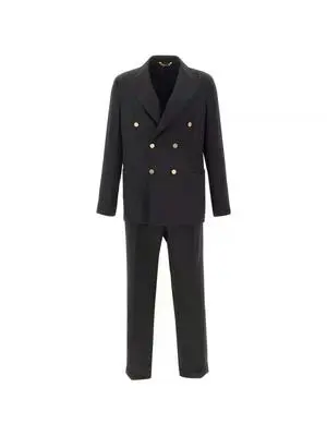 BRIGLIA 1949 Taurasi Double-breasted Suit - Black