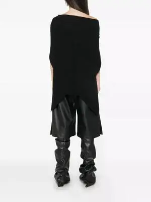 Rick Owens Off-shoulder Asymmetric-hem Sweater