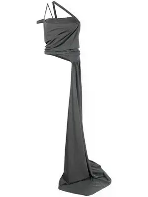 Attico Asymmetric-neckline Sash Top