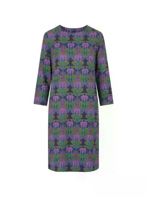 LAURA URBINATI Floral-print Shift Mini Dress - Purple