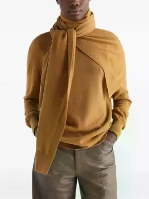 LEMAIRE Draped Scarf In Cashmere - Neutrals