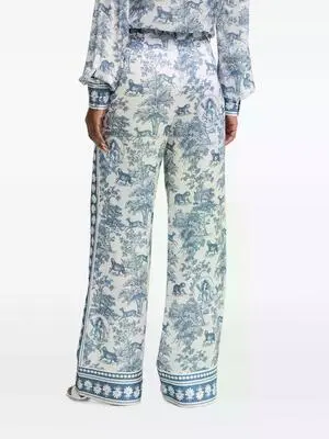 FRACOMINA Toile De Jouy Print Palazzo Trousers