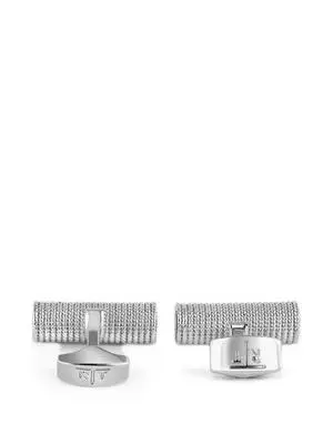 Tateossian Cable Rope Cylinder Cufflinks - Silver
