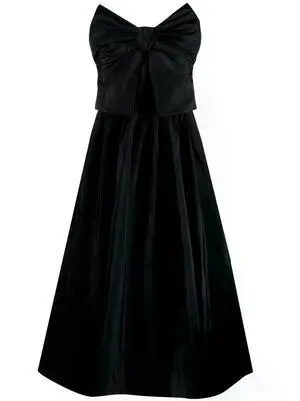 Red Valentino Bow Appliqué Strapless Mididress