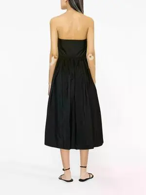 Red Valentino Bow Appliqué Strapless Mididress