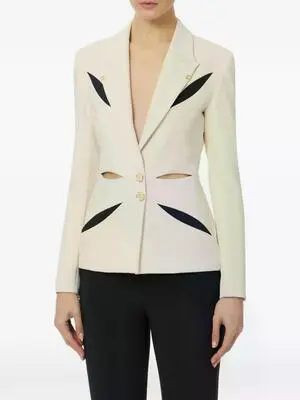 Elisabetta Franchi Cut-out Single.breasted Blazer - Neutrals