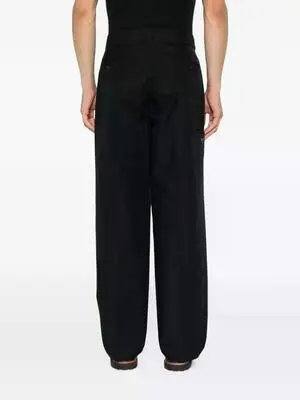 Prada Pressed-crease Logo-plaque Trousers