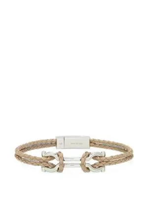 FERRAGAMO Double Gancini Bracelet - Silver
