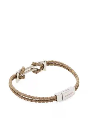 FERRAGAMO Double Gancini Bracelet - Silver
