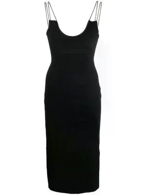 Herve Leger Ottoman Crystal-chain Embellished Midi Dress