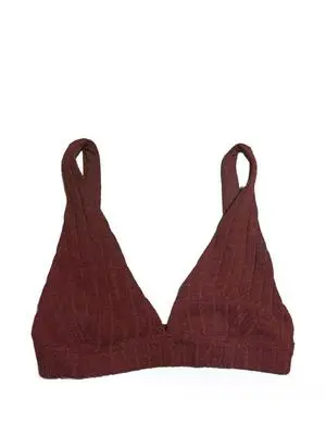 Alo Yoga Ribbed-knit Sports Bra - Red