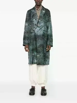 PIERRE-LOUIS MASCIA Floral Print Single-breasted Coat